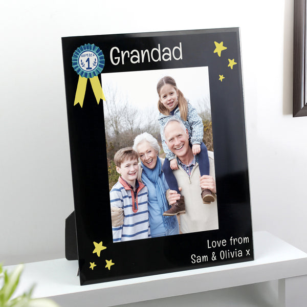 Personalised No.1 Black Glass 5x7 Frame – LOROS Online